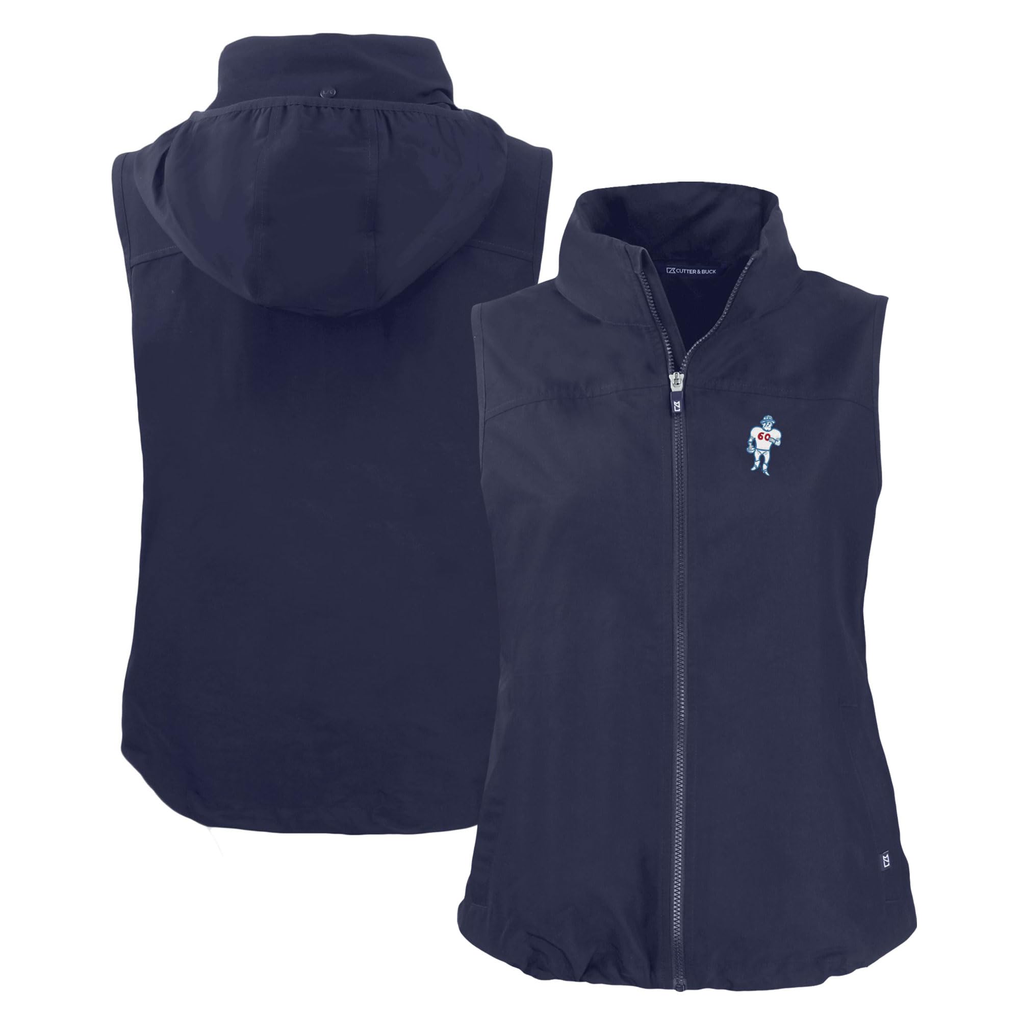 Cutter & Buck Women's Navy Houston Oilers Throwback Charter Eco Full-Zip Vest