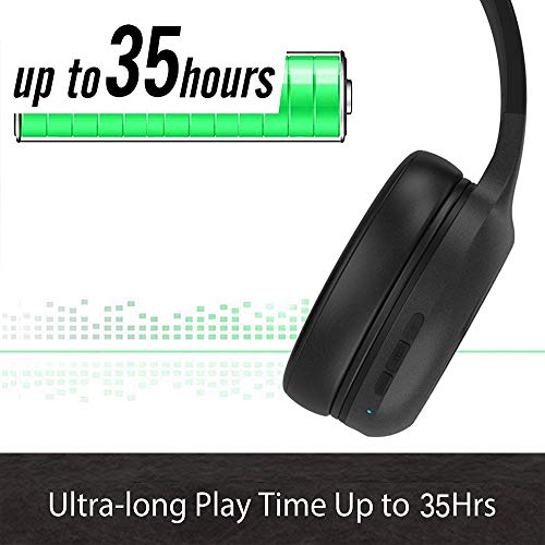 Besign BTH01 Wireless Headphones for TV Watching with Bluetooth Transmitter Charging Dock, Bluetooth TV Headsets, 100ft Range No Audio Delay, Digital Optical RCA AUX, Full Black
