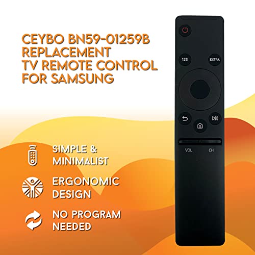 Replacement TV Remote Controller Fit for 4K Smart Samsung Television QN, UE, UN and MU 24/28/32/40/43/49/50/55/65/75/78/82/88 QLED and MU Models