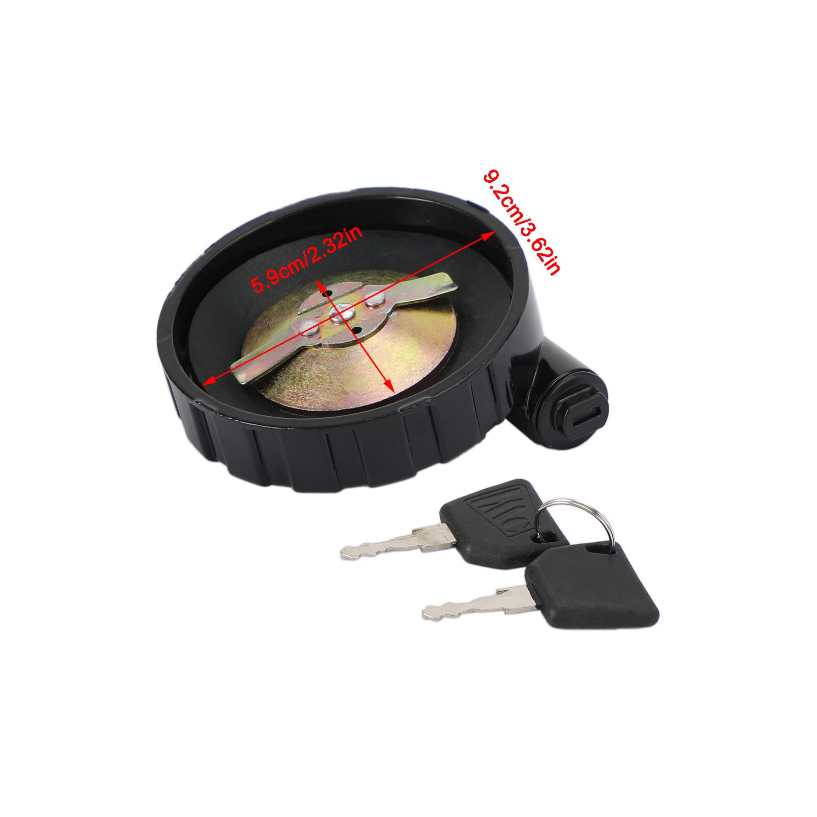 Frezon Fuel Tank Cap with Keys Diesel Cover Fit for JCB Loader Backhoe Models 1CX, 2CX, 2CXL, 3C, 3CX, 3CX Sitemaster, 3CX-4WD Turbo, 3DX, 4C, 4CX, 4DX, and MINI CX # 123/05892, 331/33064, 331/45908