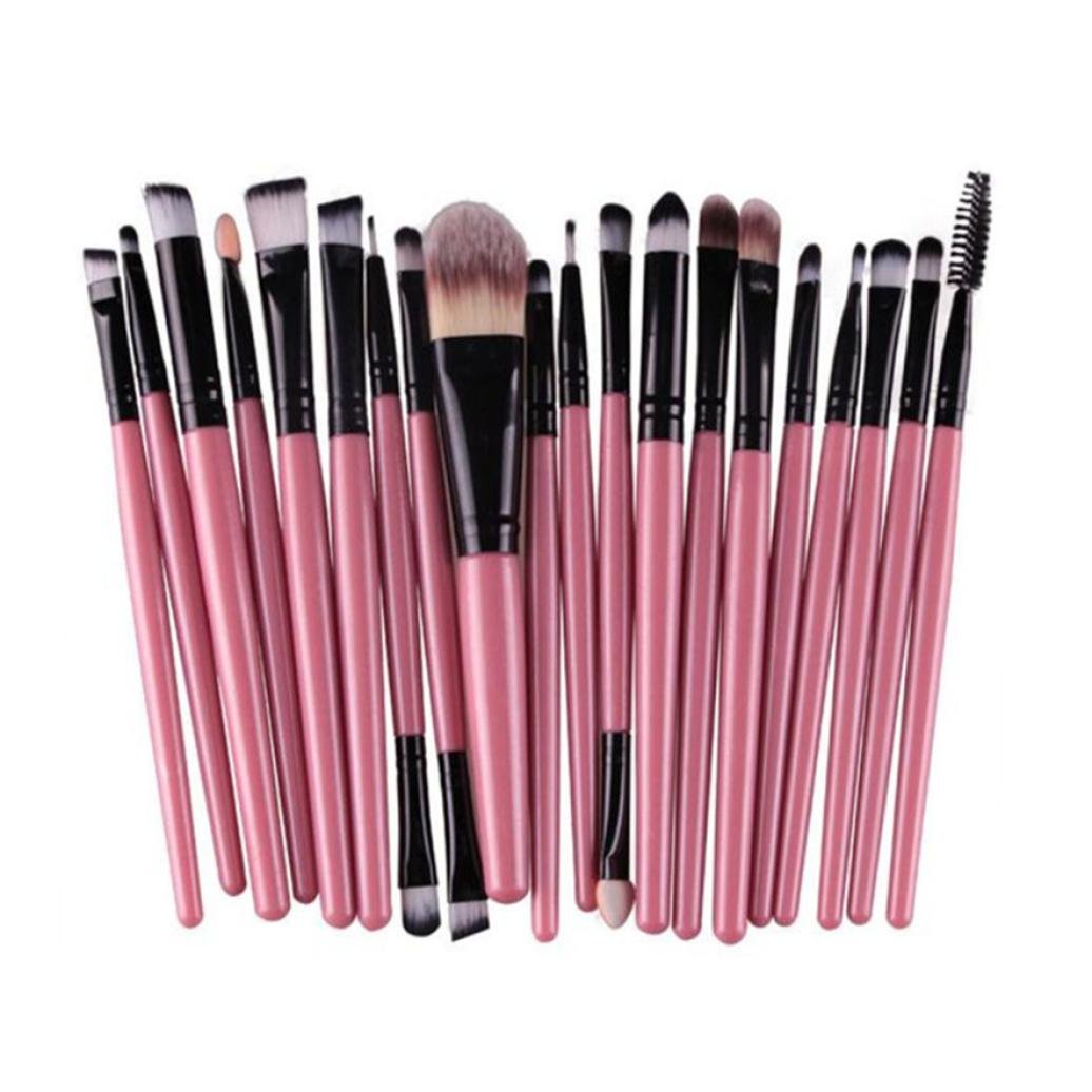 Ninasill Hot Brush, Exclusive 20pcs/Set Makeup Brush Set Tools Make-up (Black)