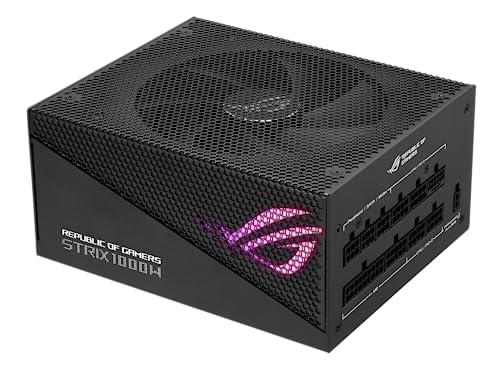 ASUS ROG Strix 1000W Gold Aura Edition (Fully Modular Power Supply, 80+ Gold Certified, ATX 3.0, Cybenetics Lambda A+ Certification, PCIe Gen 5.0 Ready, Axial-tech Fan, Aura Sync, 10-Year Warranty)