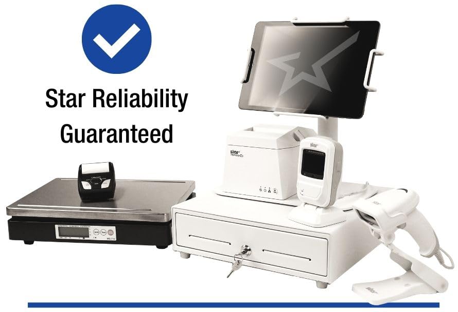 Star Micronics TSP143IVUW Wi-Fi (WLAN)/USB-C/Ethernet (LAN) Thermal Receipt Printer with CloudPRNT, Cutter, and Internal Power Supply - Gray
