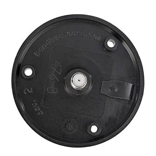 RecPro RV Cable TV Plate | Coaxial Cable Connector | Black or White Option | 1 or 2 Option (Black, 1 Outlet) | Made in America