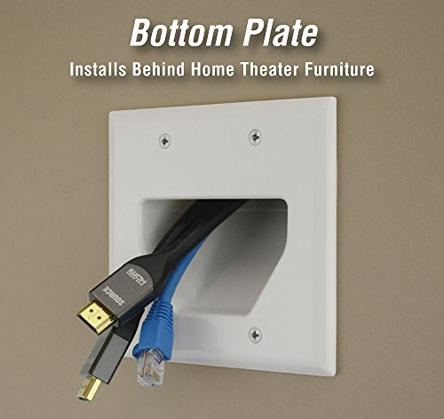 DataComm Electronics 50-3332-WH-KIT Flat Panel TV Cable Organizer Kit - White