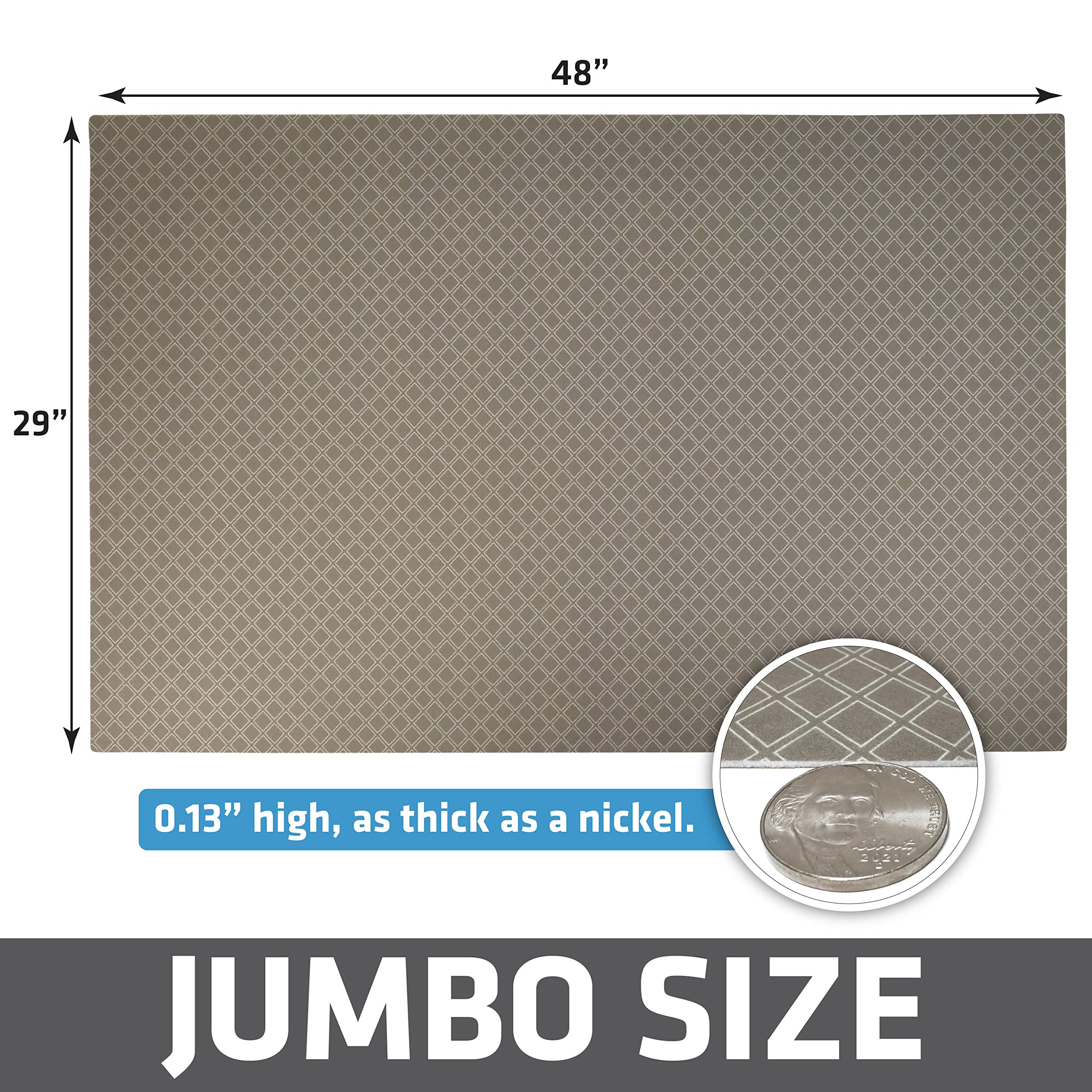 Drymate Dog Crate Mat Liner, Absorbs Urine, Waterproof, Non-Slip, Washable Puppy Pee Pad for Kennel Training - Use Under Pet Cage to Protect Floors, Thin Cut to Fit Design (USA Made) (Taupe)(29βx48β)