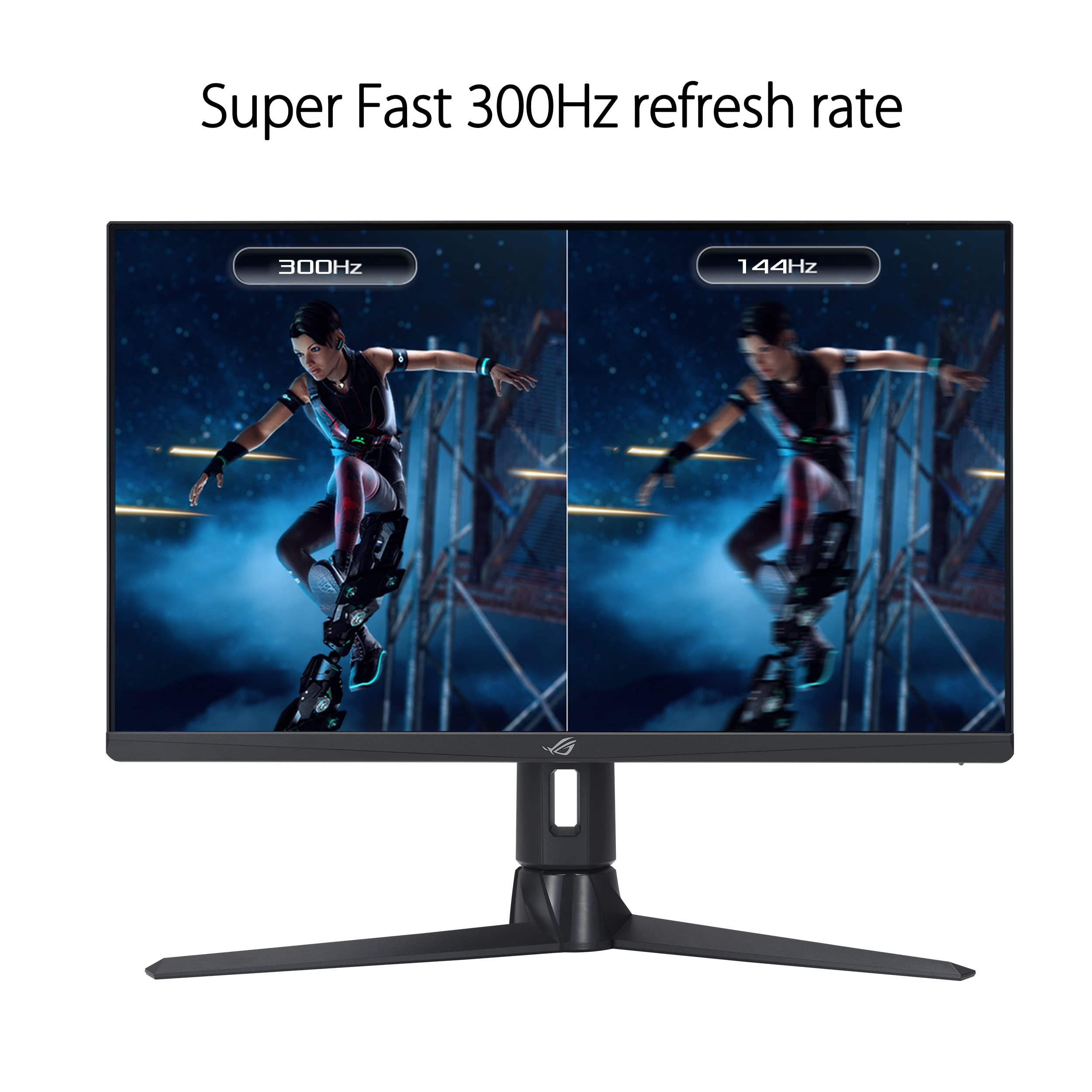 ASUS ROG Strix 27” 1440P Gaming Monitor (XG27AQMR) - 27”, QHD (2560 x 1440), Fast IPS, 300Hz, 1ms, G-SYNC Compatible, FreeSync Premium Pro, Extreme Low Motion Blur Sync, DisplayPort, DisplayHDR 600
