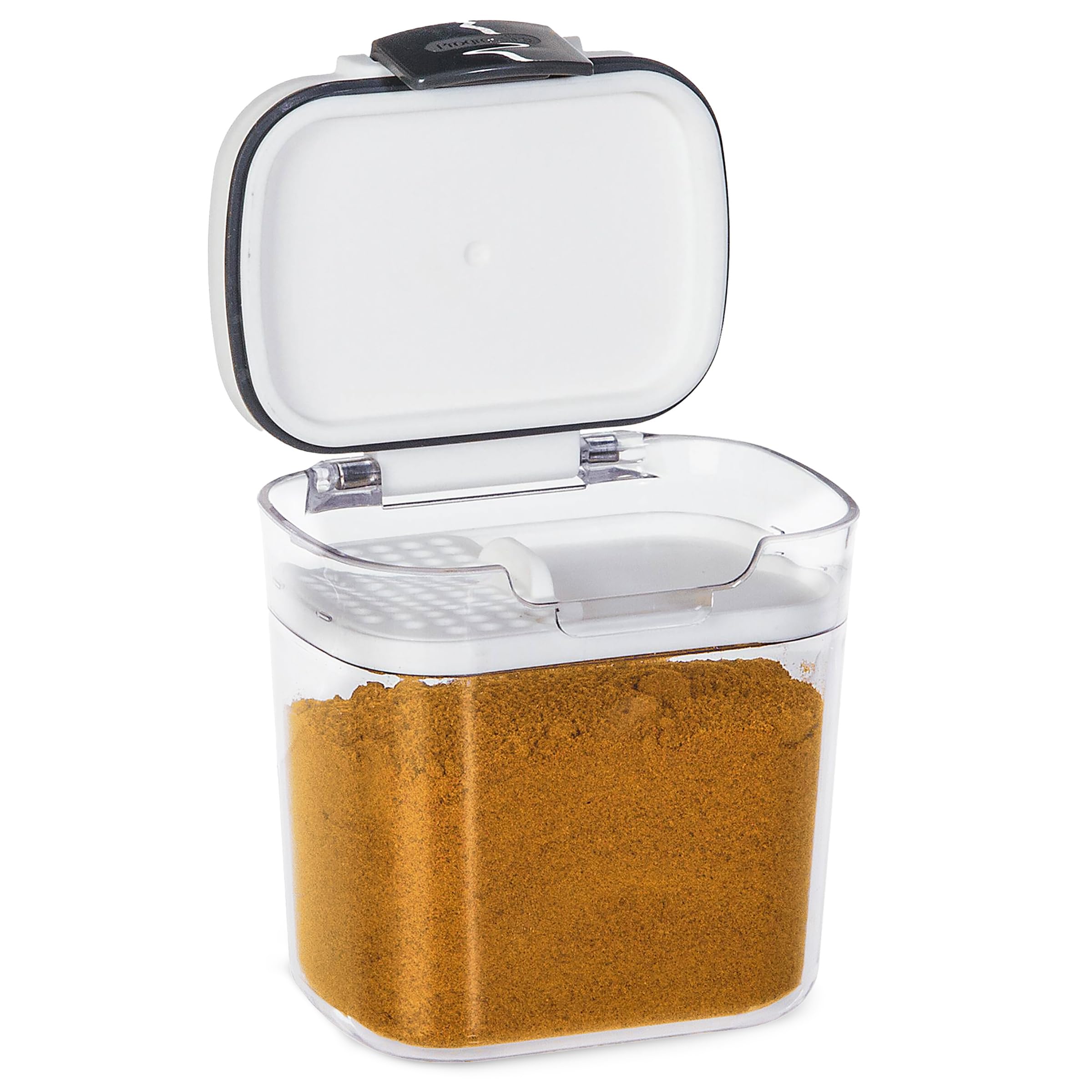 Progressive International Prepworks Mini ProKeeper 1.5 Cup Spice, Herb, Baking Soda/Powder, Snack Airtight Food Storage Container, Clear