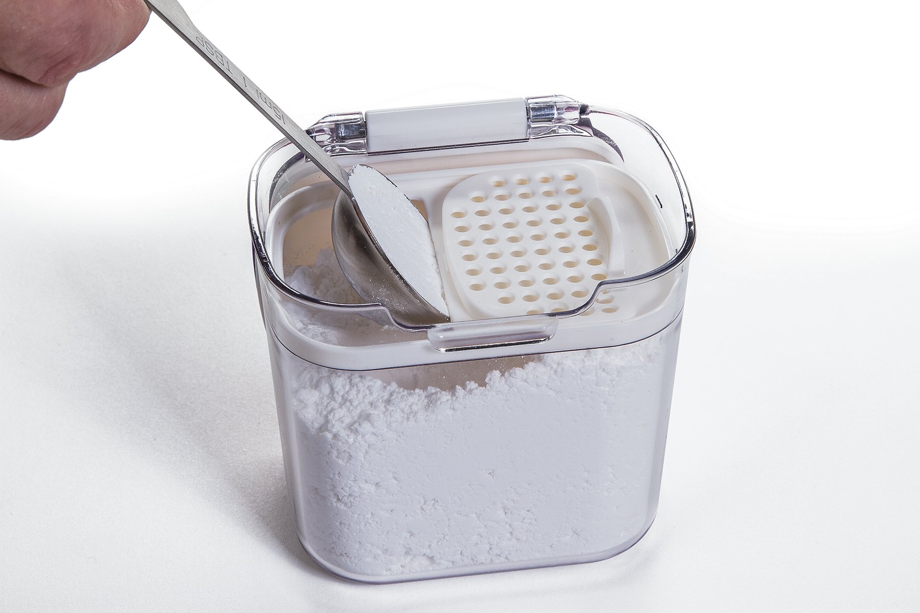 Progressive International Prepworks Mini ProKeeper 1.5 Cup Spice, Herb, Baking Soda/Powder, Snack Airtight Food Storage Container, Clear