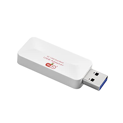 New AC1300 USB WiFi Adapter- 2.4G/5G Dual Band Wireless Network Adapter for PC Desktop, MU-MIMO WiFi Dongle, USB 3.0, Supports Windows 11, 10, 8.1, 8, 7, XP,Vista,Works with Any Router