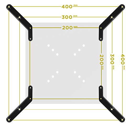Mount-It! VESA Mount Adapter Kit | TV Wall Mount Bracket Adapter Converts 200x200 mm Patterns to 300x300 and 400x400 mm | Fits Most 32 Inch to 55 Inch TVs | Hardware Included