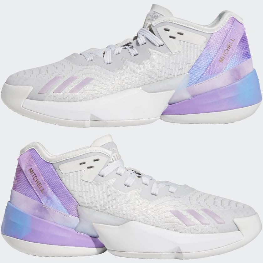 adidas Unisex D.O.N. Issue 4 Basketball Shoe, Dash Grey/Bliss Lilac/Grey, 11 US Men