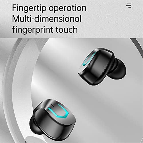 HiFi Bluetooth Earbuds, Digital Display Touch-Control,Intelligent Noise Reduction LED Intelligent Digital Display, 8D Stereo Sports Earbuds