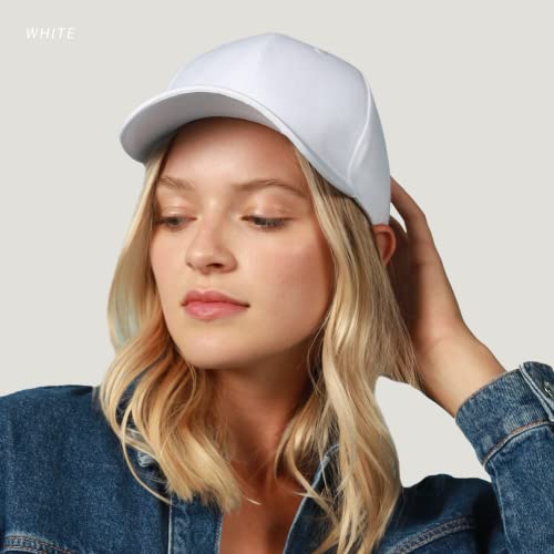 2-Pack Classic Structured Baseball Cap Adjustable Snapback Multipack Ball Caps for Custom Embroidery Running Workouts Outdoor (Hot Pink)