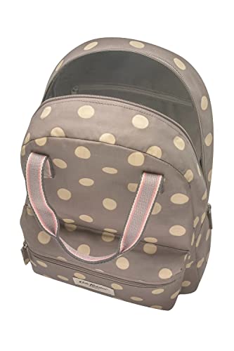 Cath Kidston Backpack Rucksack Button Spot in Grey Oilcloth, Grey, Large