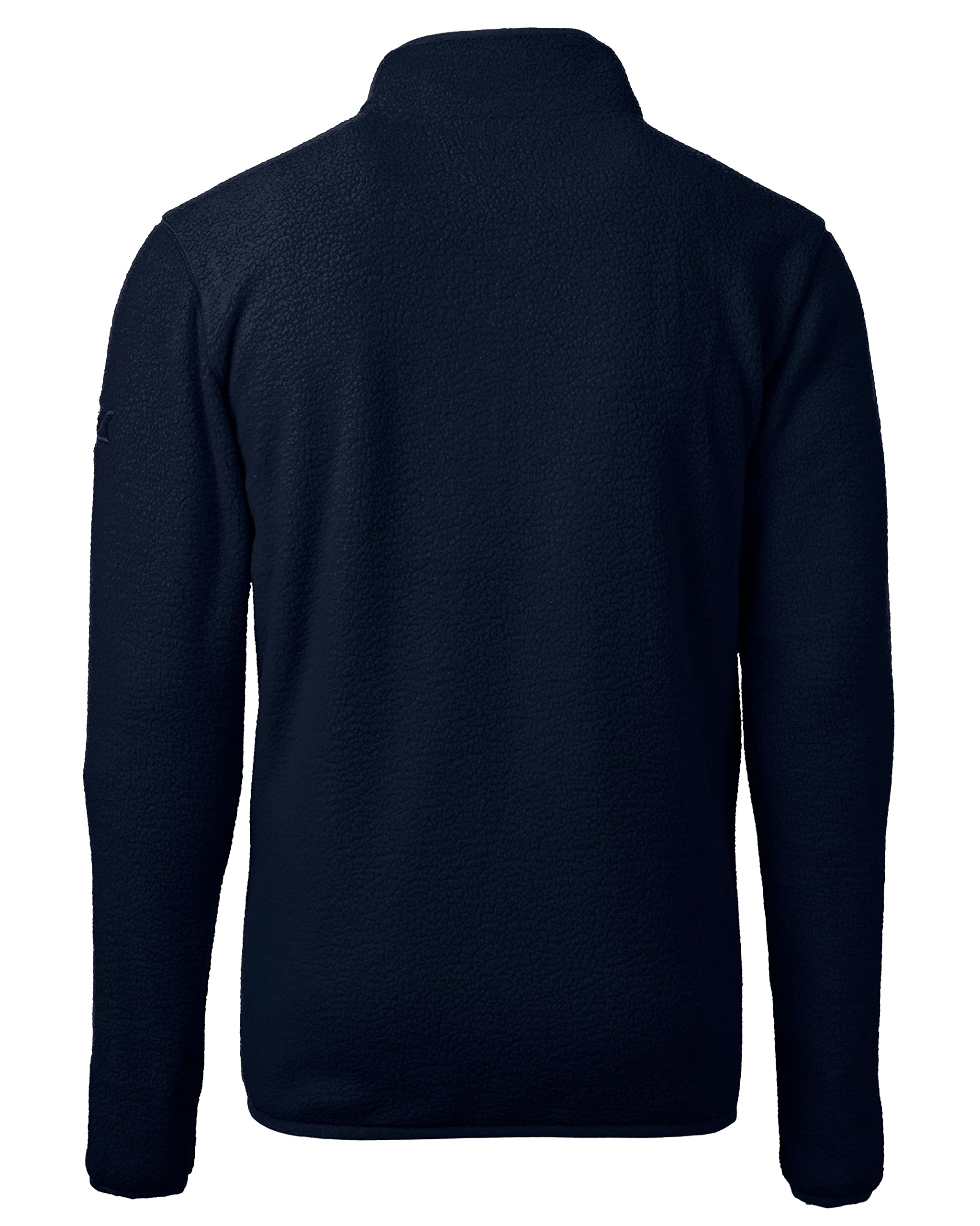 Cutter & Buck Cascade Eco Mens Sherpa Fleece Quarter Zip, Navy Blue, X-Large