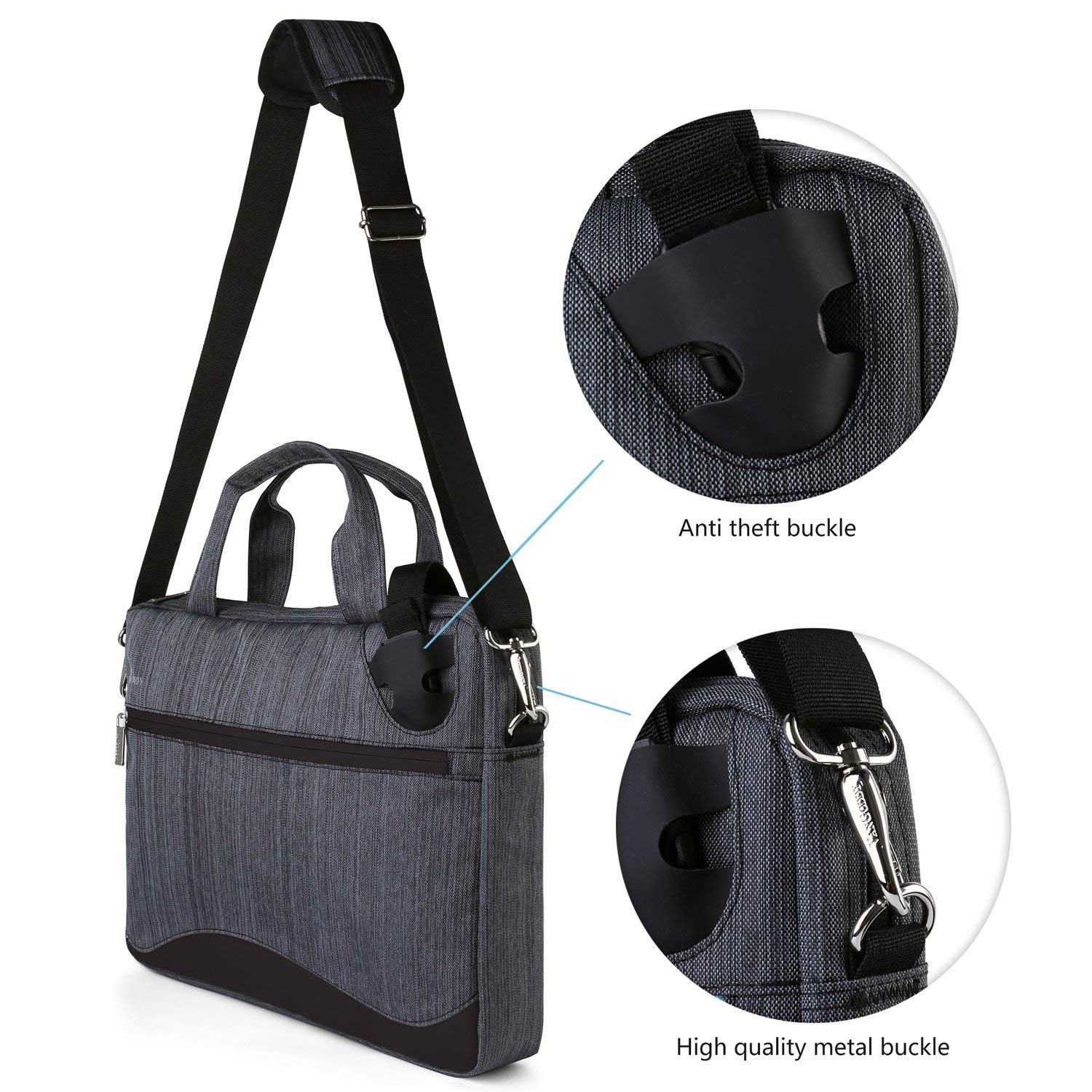 17 inch Protective Padded Sleeve Laptop Shoulder Bag (Black) for ASUS TUF VivoBook 17 Dell Inspiron 17 Precision 7740 Razer Blade Pro V1 Dell Alienware M17 G3 17 HP Essential 17