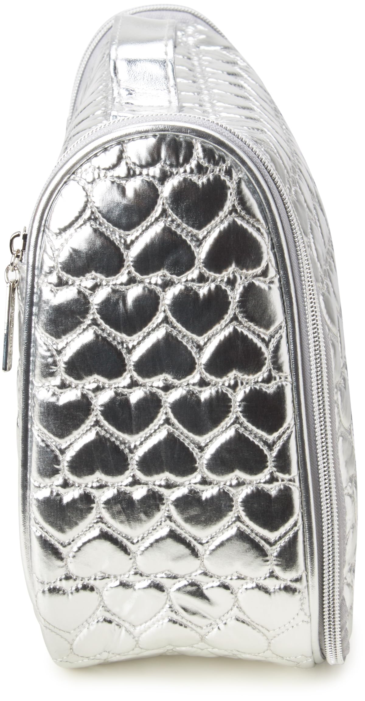 Juicy Couture Women's Cosmetics Bag - Hanging Travel Makeup and Toiletries Kit - Makeup Accessories Organizer Case with Hook, Size One Size, Silver