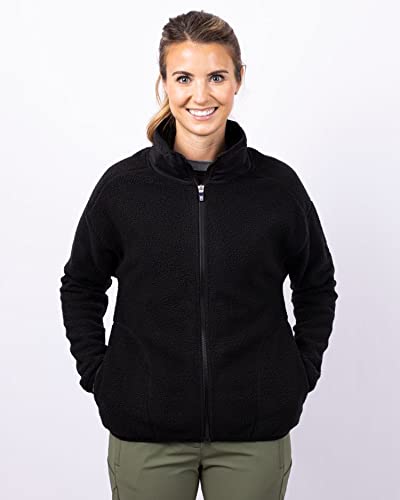 Cutter & Buck Cascade Eco Womens Sherpa Fleece Jacket, Navy Blue, X-Large