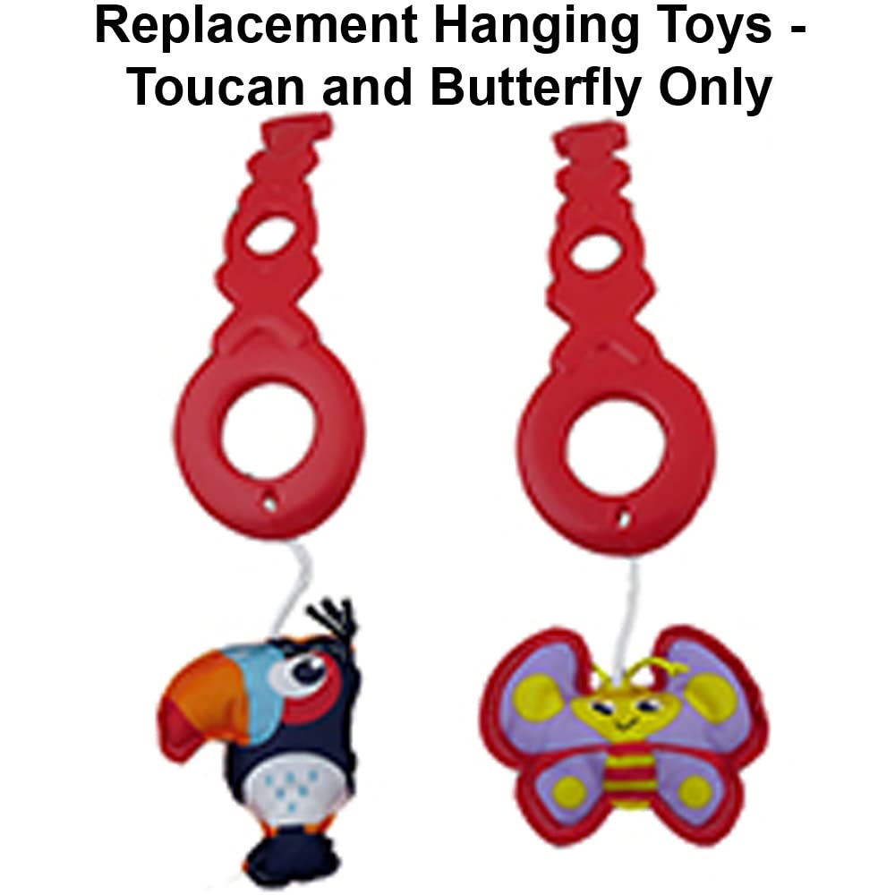 Replacement Parts for Fisher-Price Animal Activity Jumperoo - FFJ00 ~ Baby Activity Center ~ Replacement Hanging Toys ~ Toucan and Butterfly