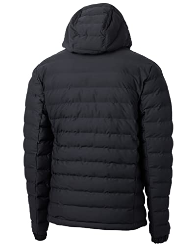 Cutter & Buck Mission Ridge Repreve Eco Insulated Mens Puffer Jacket, Black, XX-Large