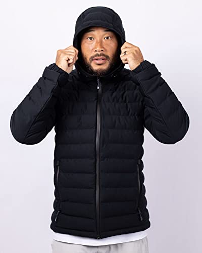 Cutter & Buck Mission Ridge Repreve Eco Insulated Mens Puffer Jacket, Black, XX-Large