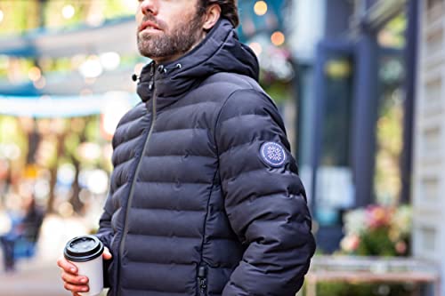 Cutter & Buck Mission Ridge Repreve Eco Insulated Mens Puffer Jacket, Black, XX-Large