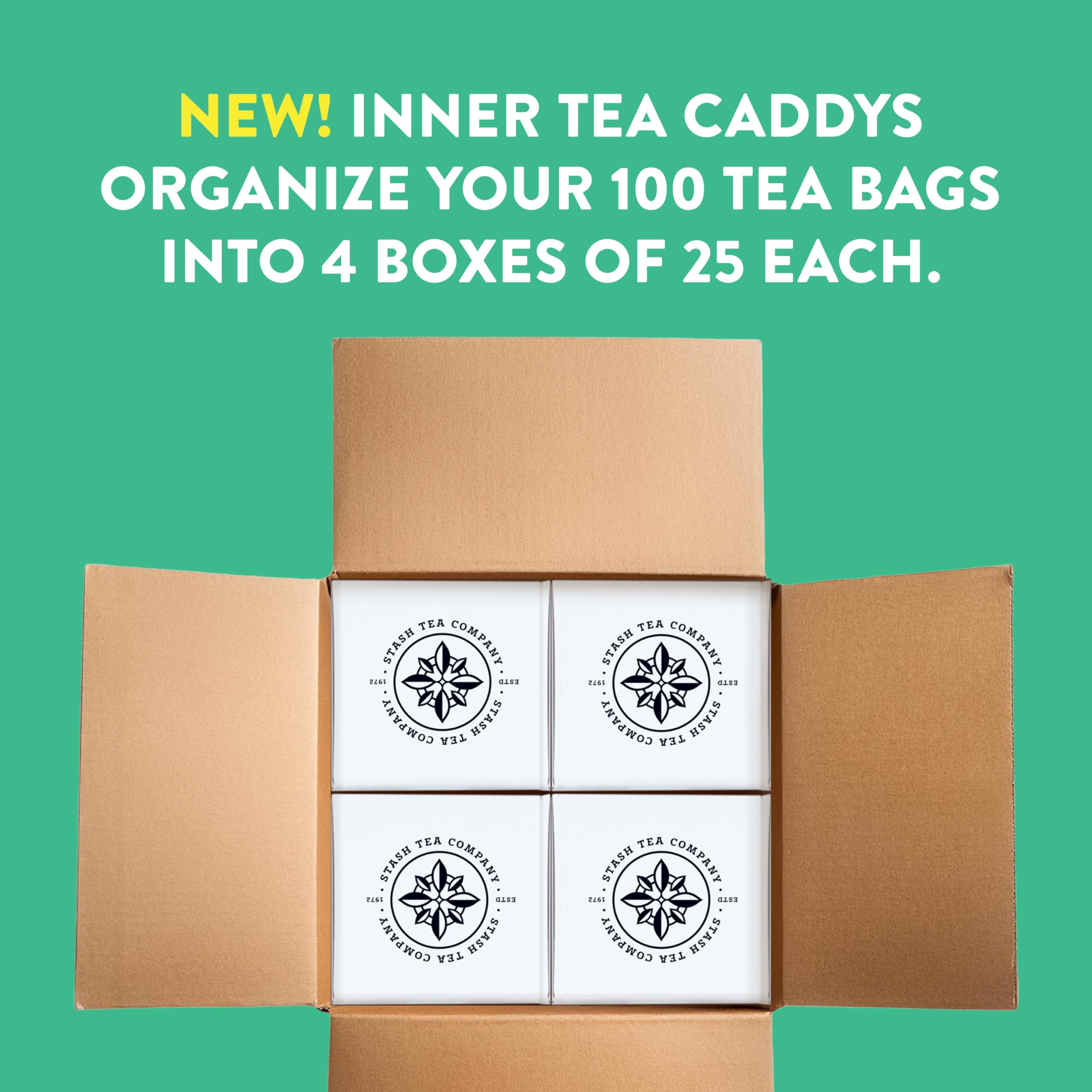 Stash Tea Double Bergamot Earl Grey Black Tea, Box of 100 Tea Bags