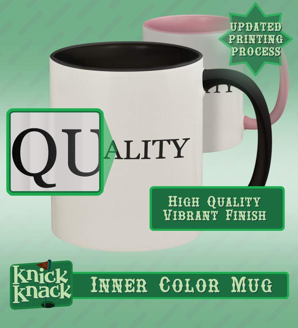 got oilcloth? - 11oz Ceramic Colored Handle and Inside Coffee Mug Cup, Black