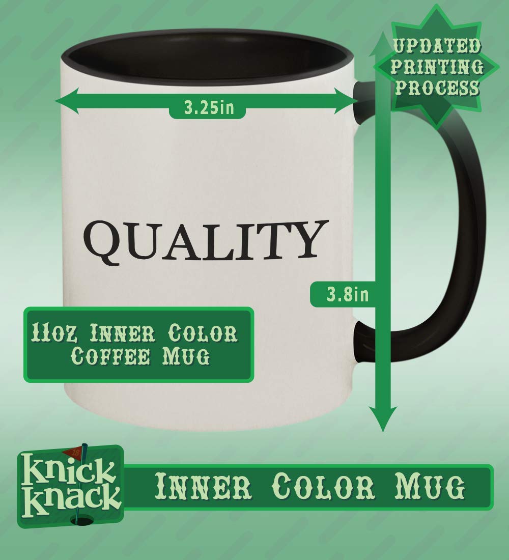 got oilcloth? - 11oz Ceramic Colored Handle and Inside Coffee Mug Cup, Black