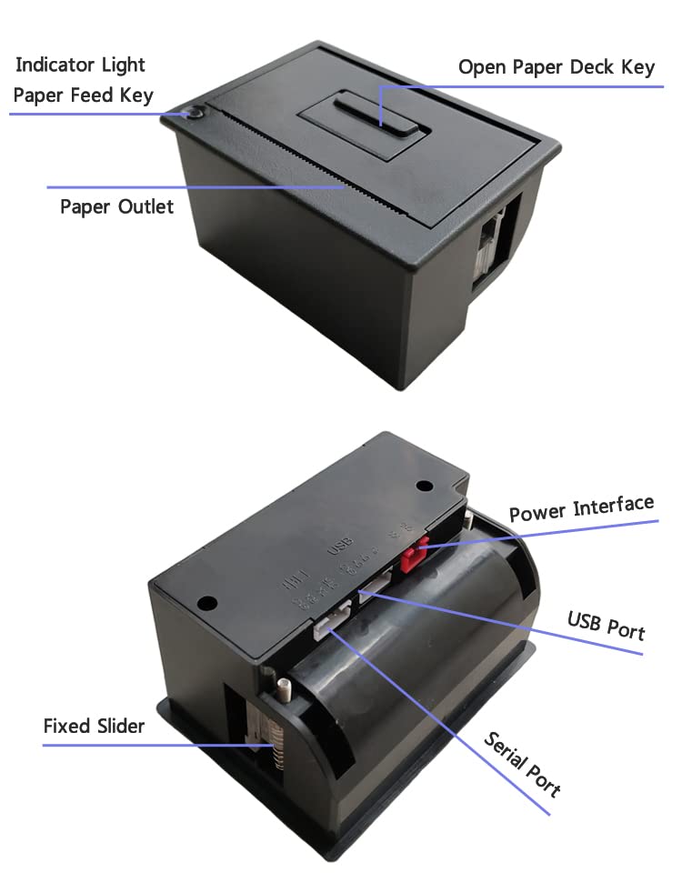 Maikrt Embedded 58MM Thermal Receipt Printer Mini Printing Module Support USB and TTL Serial Port ESC/POS Commands