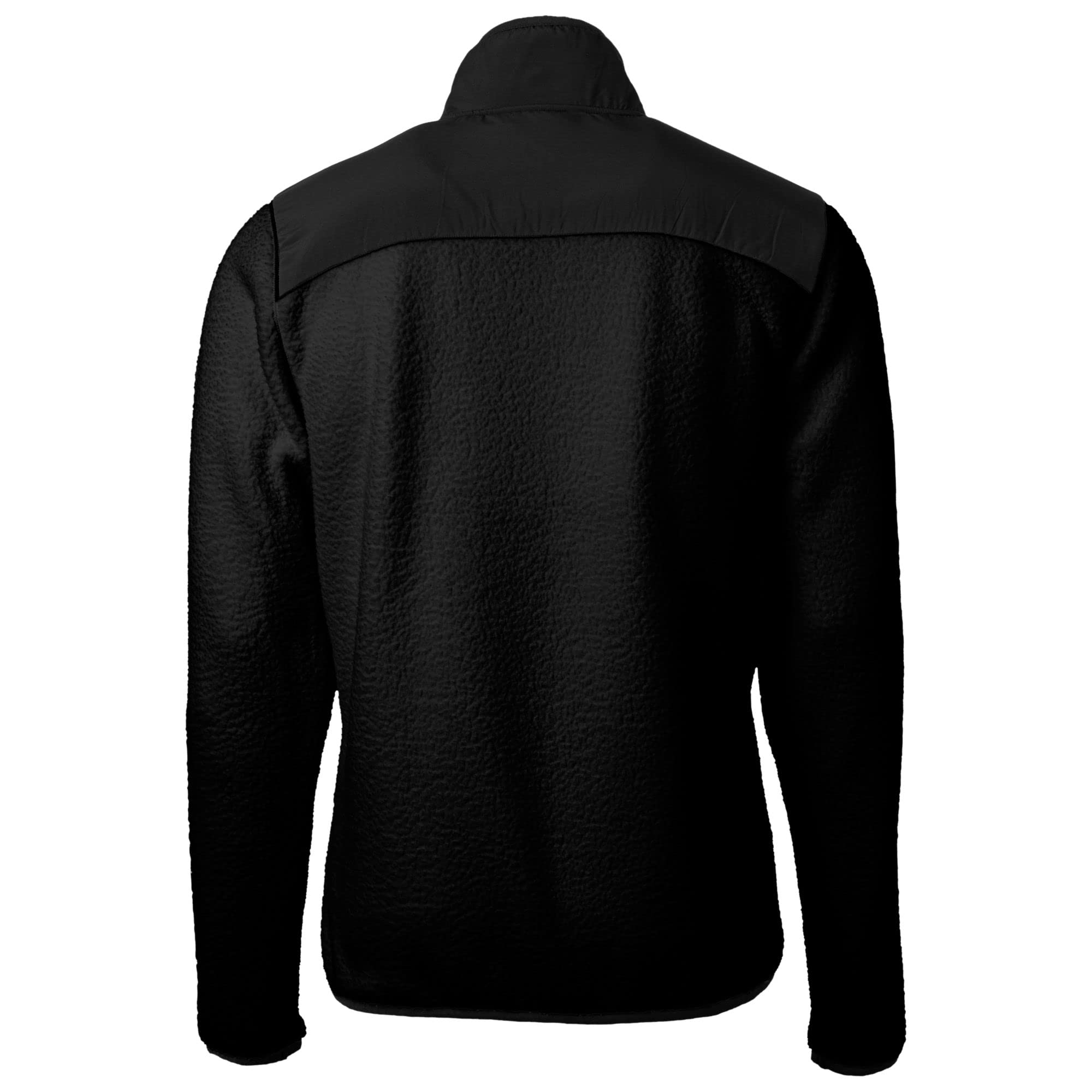 Cutter & Buck Men's Black Miami Dolphins Helmet Cascade Eco Sherpa Fleece Full-Zip Jacket