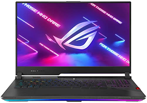 ASUS ROG Strix Scar 17 (2021) Gaming Laptop, 17.3” 300Hz IPS FHD Display, NVIDIA GeForce RTX 3070, AMD Ryzen 9 5900HX, 32GB DDR4, 1TB SSD, Opti-Mechanical Per-Key RGB Keyboard, Windows 10, G733QR-DS98