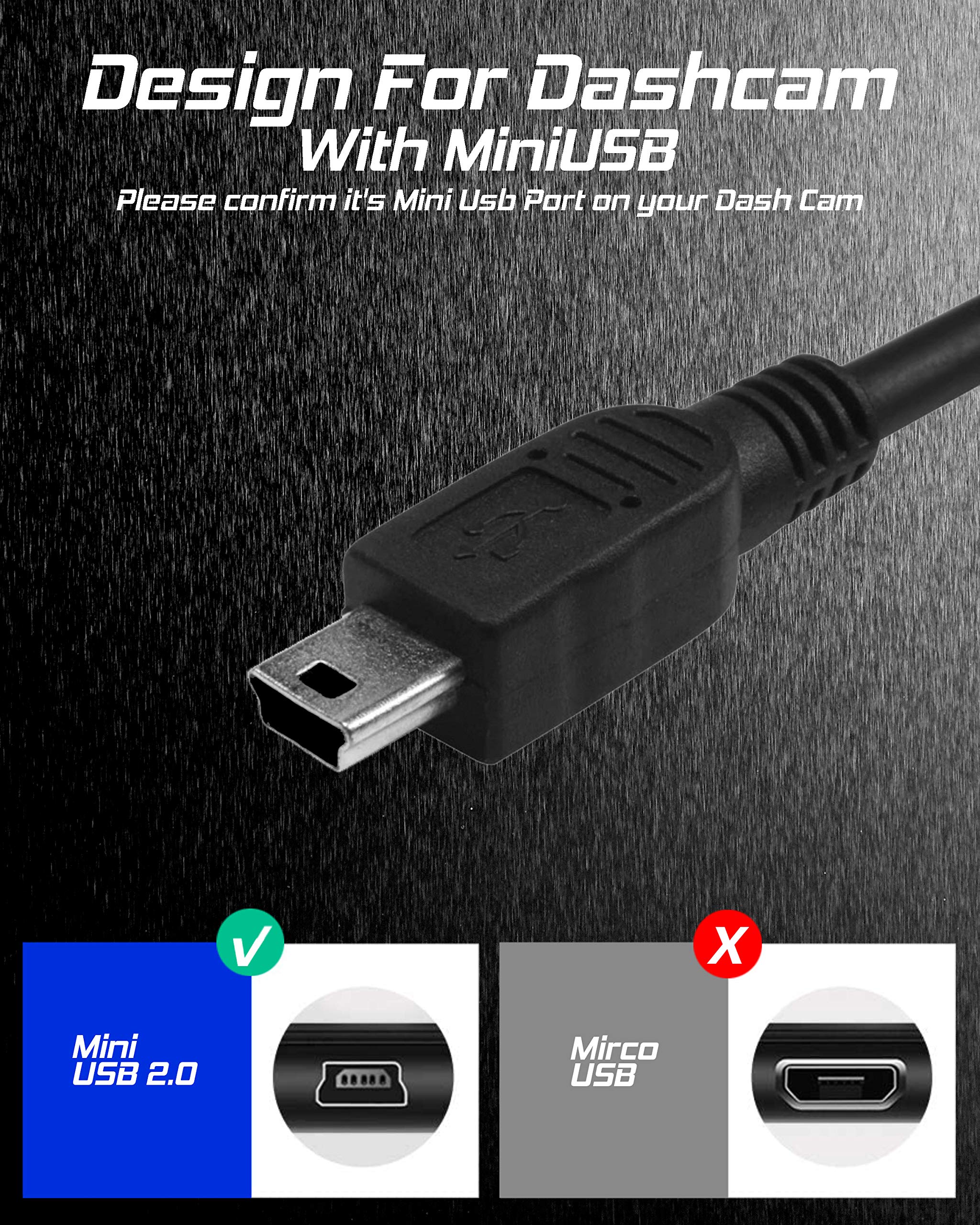 Skyview Dash-Cam-Hardwire-Kit Dash-Cam-Charger Dash-Cam-Hardwire-Kit-Mini-USB Power-Charger-Battery-Converter-Output 5V2A Adapter-for-Mirror-Front-and-Rear-Hidden-Spy-Car-Camera-Dash-Cams