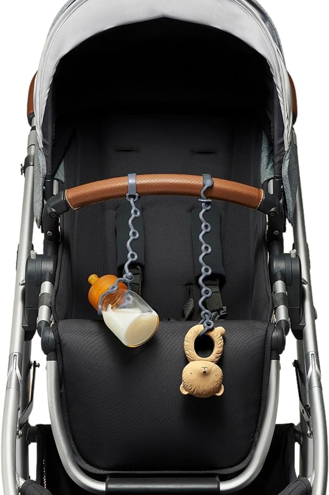 Smack Fun-Toy Straps for baby - Keep toy, bottle & pacifier Off The Floor - Great for Stroller, High Chair and Car Seat - 2-Pack(Tradewinds)