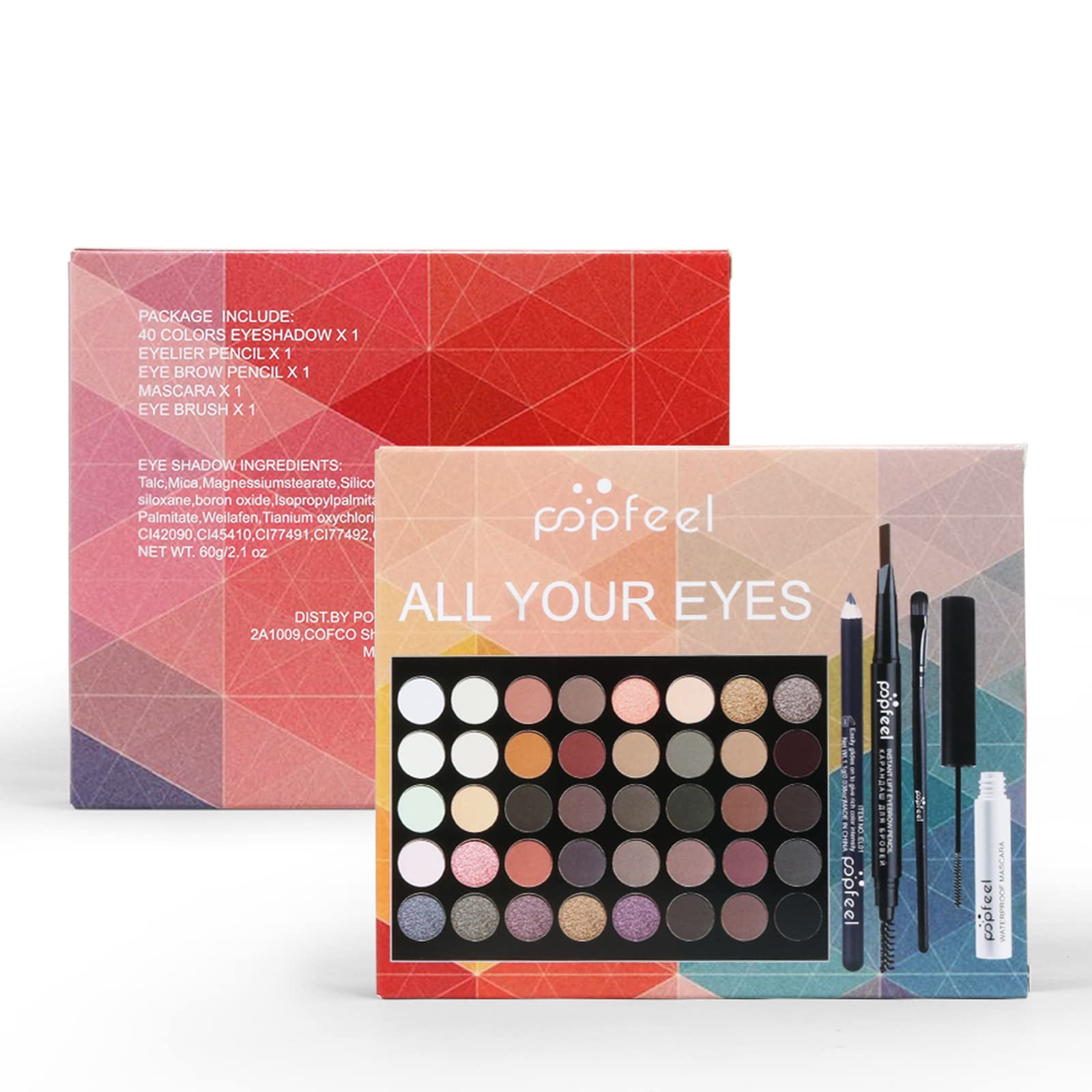 Pure Vie All-in-One Holiday Gift Makeup Set Cosmetic Essential Starter Bundle Include Eyeshadow Palette Lipstick Concealer Blush Mascara Foundation Face Powder - Makeup Kit for Women Full Kit