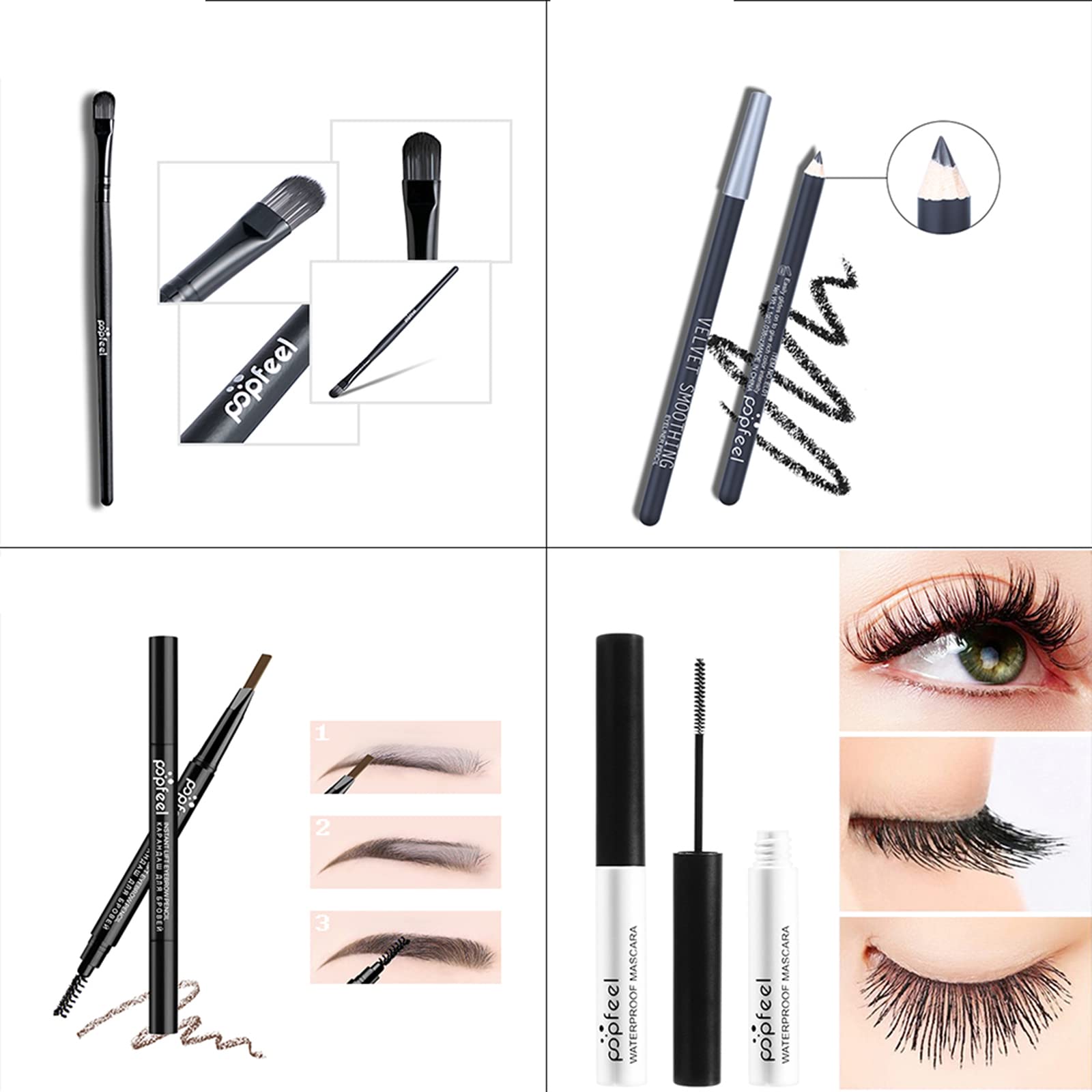 Pure Vie All-in-One Holiday Gift Makeup Set Cosmetic Essential Starter Bundle Include Eyeshadow Palette Lipstick Concealer Blush Mascara Foundation Face Powder - Makeup Kit for Women Full Kit