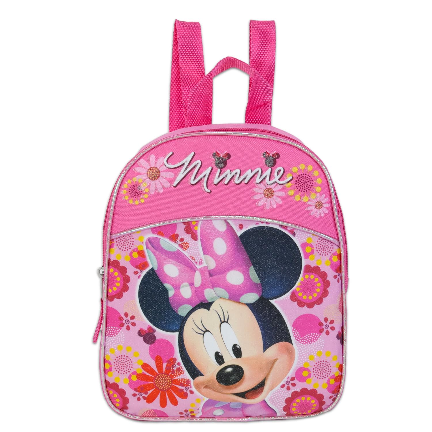 Disney Minnie Mouse 11" Mini Toddler Pre-School Backpack Bundle with Sparkles