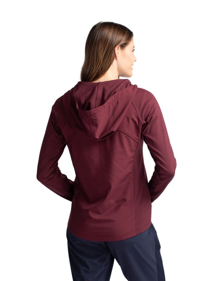 Cutter & Buck Adapt Eco Knit Hybrid Recycled Womens Full Zip Jacket, College Purple