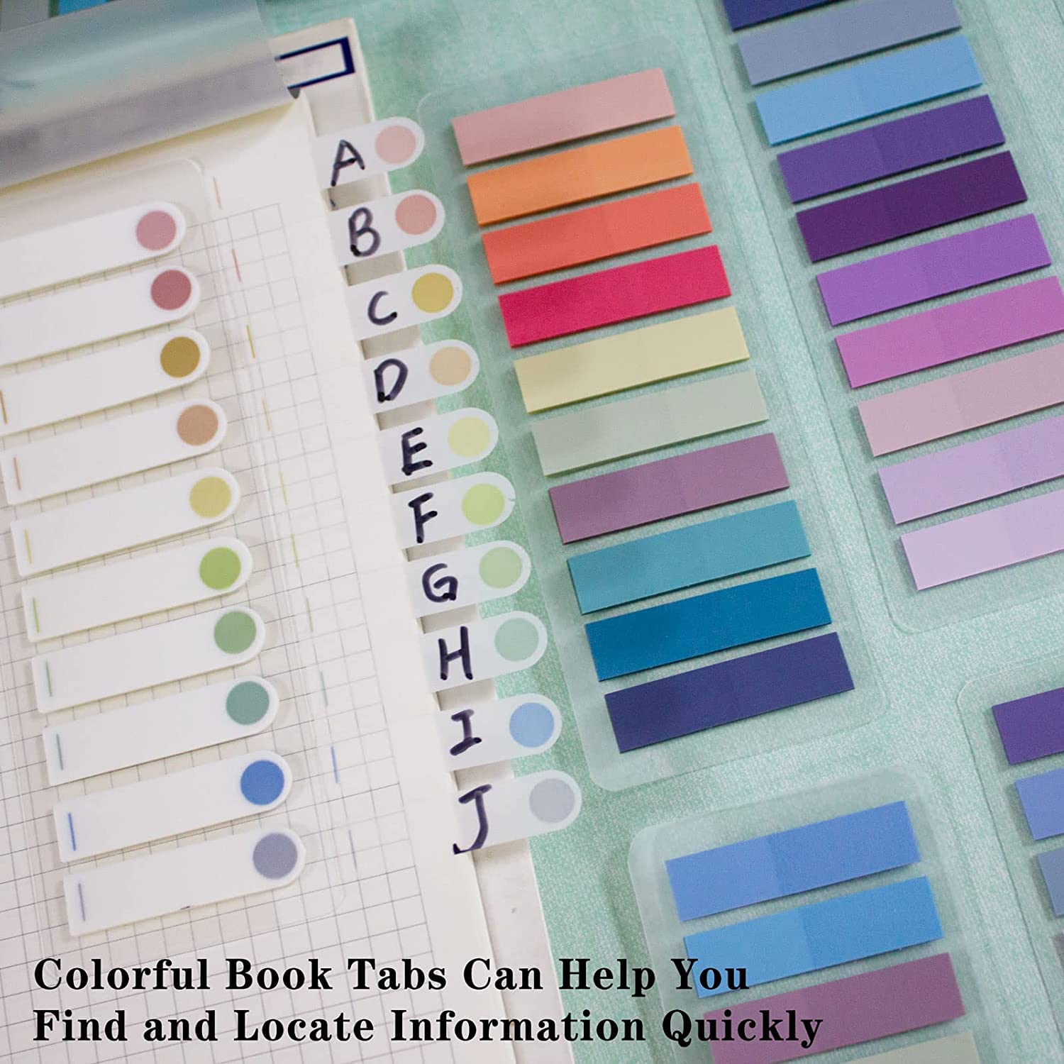 ELII Tabs 800Pcs Sticky Index Tabs Page Markers,Writable and Transparent Sticky Notes Page Tabs Book Markers Label Stickers Index Tabs for Page Marking Classify File