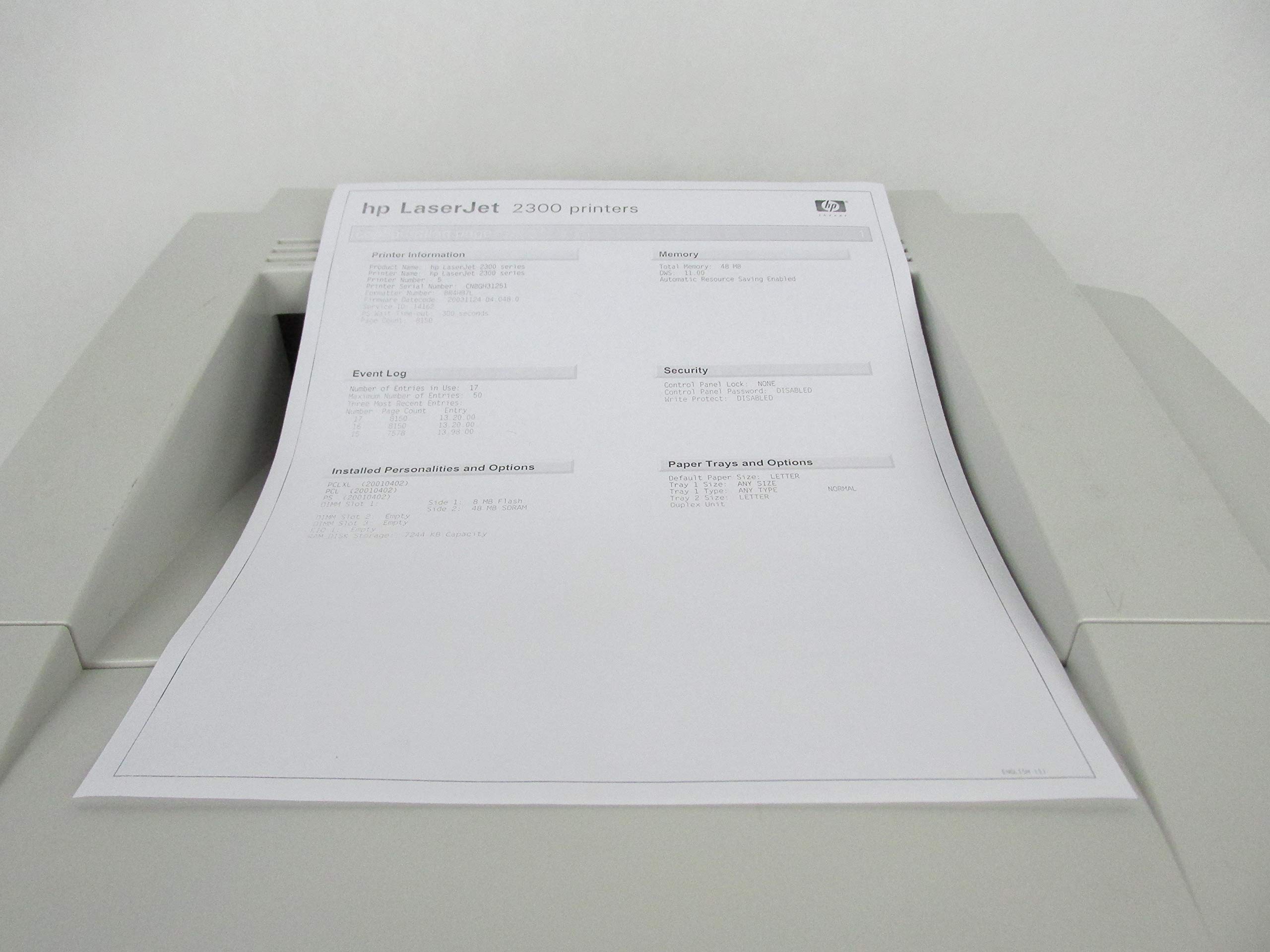 HP LaserJet 2300dn - Printer - B/W - duplex - laser - Legal, A4 - 1200 dpi x 1200 dpi - up to 24 ppm - capacity: 350 sheets - Parallel, USB, 10/100Base-TX