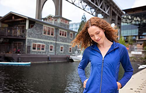 Cutter & Buck Adapt Eco Knit Hybrid Recycled Womens Full Zip Jacket, College Purple