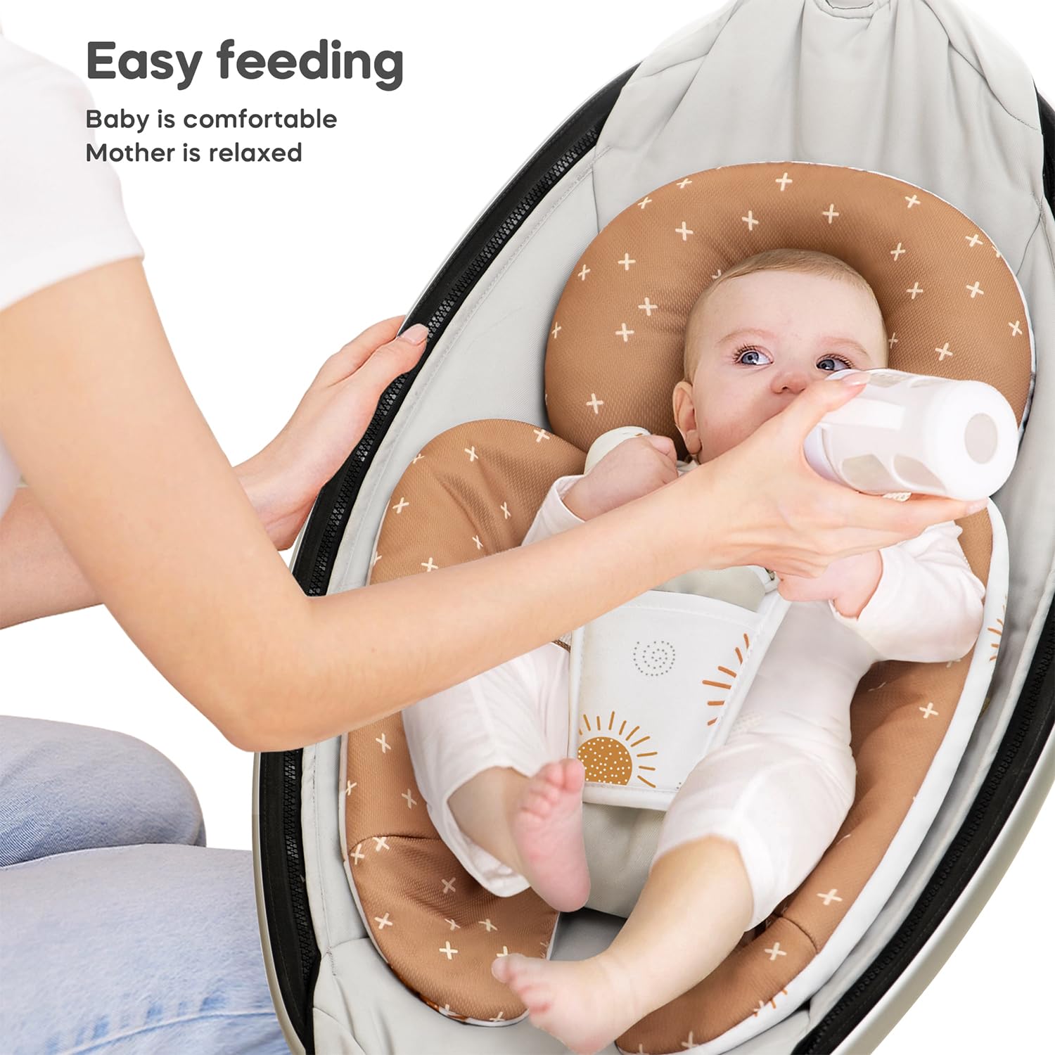 Infant Insert Compatible with 4moms Mamaroo Swing and Graco Swing and Infant Car Seat,Newborn Insert Head & Body Support Cushion,Breathable Soft Fabric, Universal for Baby Swings, Car seats, Strollers
