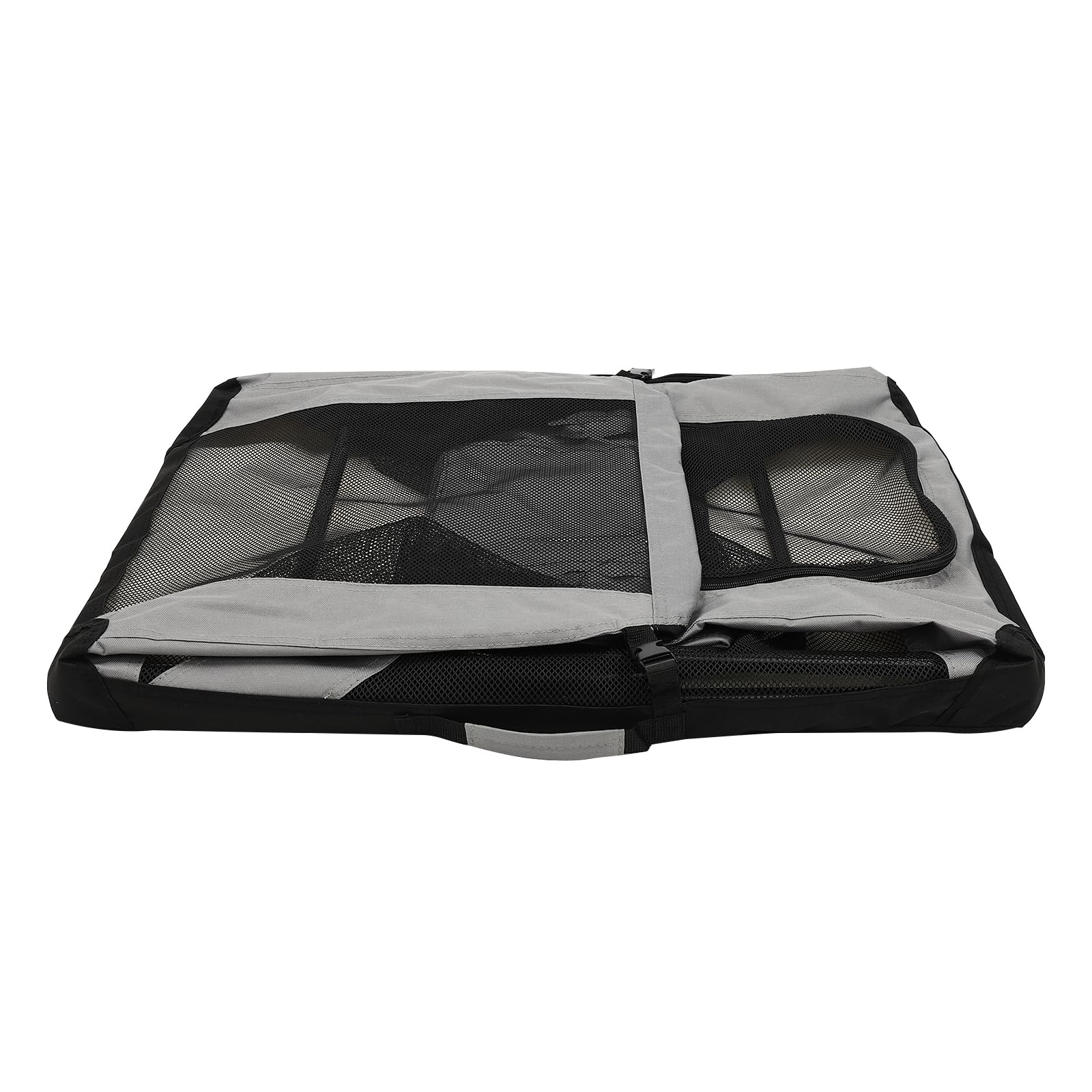 DYNAMI 27.5 inch Collapsible Crate for Dogs,3-Door Foldable Soft Kennel with Mesh Windows,Portable Dog Travel Crate with Strong Steel Frame,for Indoor & Outdoor Travel