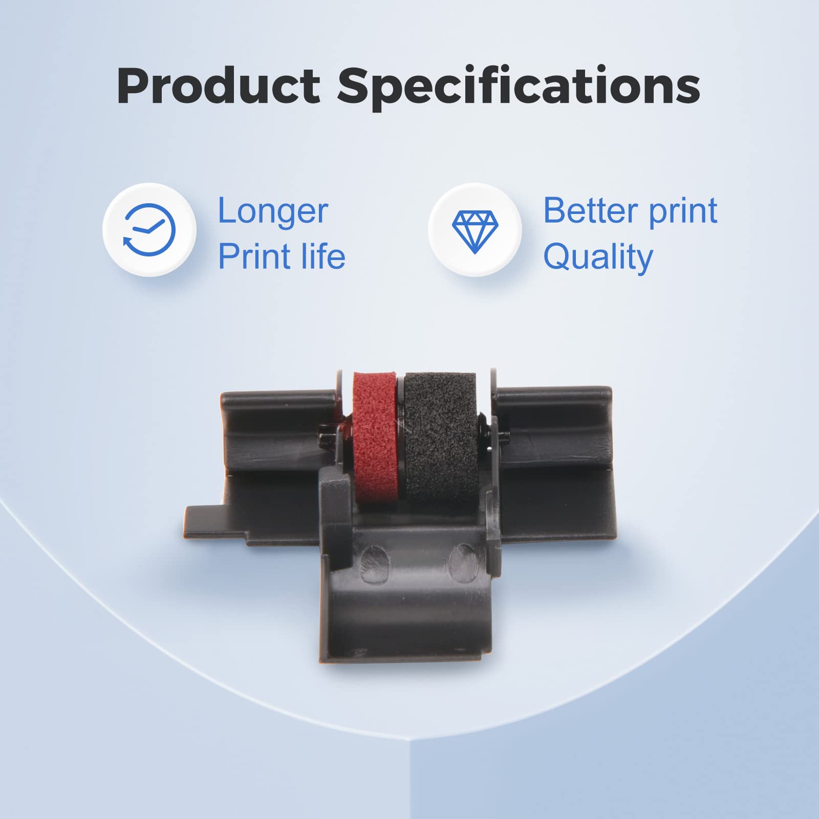 MYCARTRIDGE IR40T IR-40T CP-13 NR-42(10-Pack) Compatible with Calculator Ink Roller Replacement for IR-40T CP-13-Black & Red