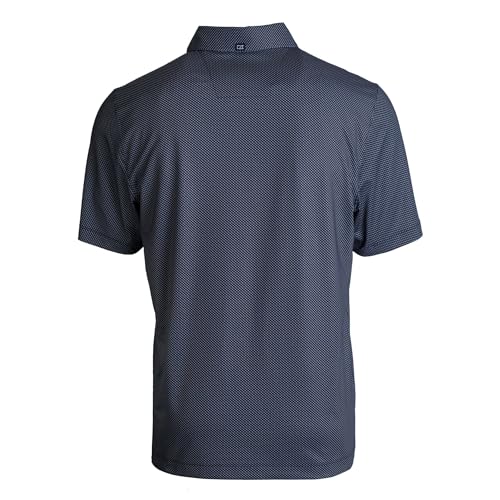 Cutter & Buck Men's Navy/White Chicago Bears Helmet Big & Tall Pike Eco Symmetry Print Stretch Recycled Polo
