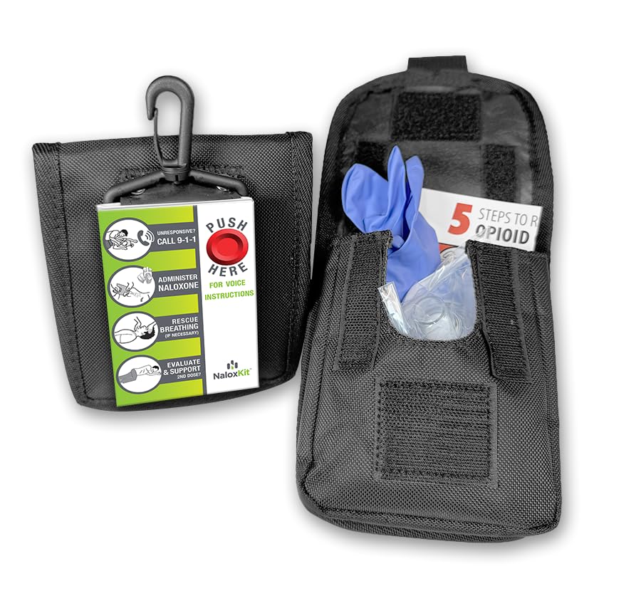 Naloxone Overdose Kit with Voice Instructions, Essential to Respond to an opioid Overdose Rescue, Does NOT Include naloxone, 1.0 Count