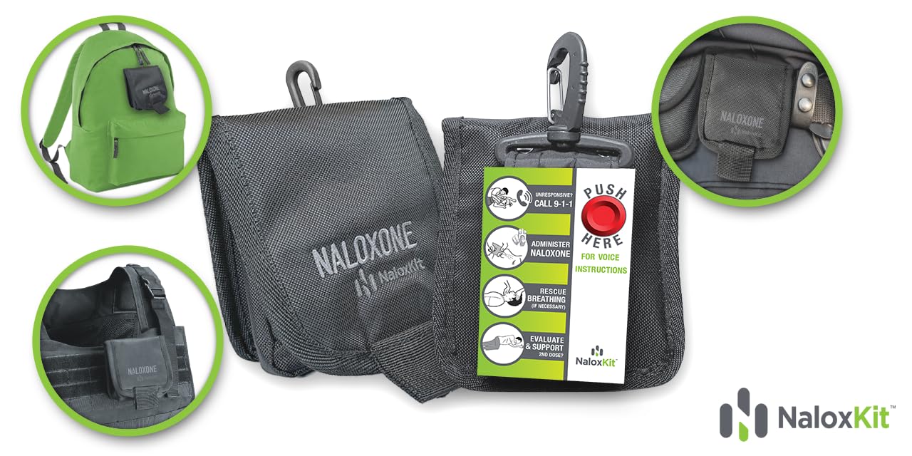 Naloxone Overdose Kit with Voice Instructions, Essential to Respond to an opioid Overdose Rescue, Does NOT Include naloxone, 1.0 Count