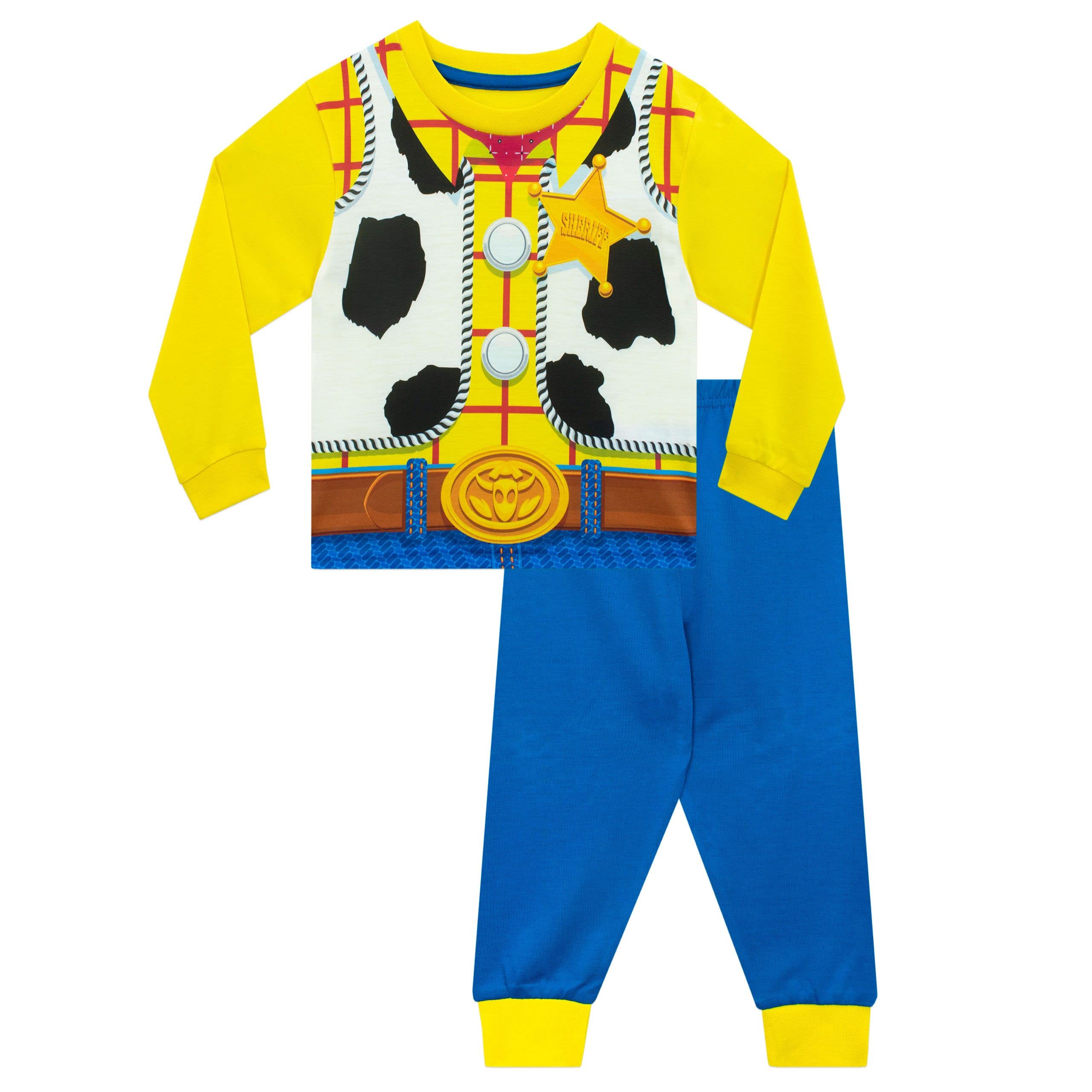 Disney Pajamas | Buzz Lightyear & Woody Boys' Sleepwear | 2 Pack Long Sleeve Boys Pajamas | Toy Story Kids Pjs Multicolored 8