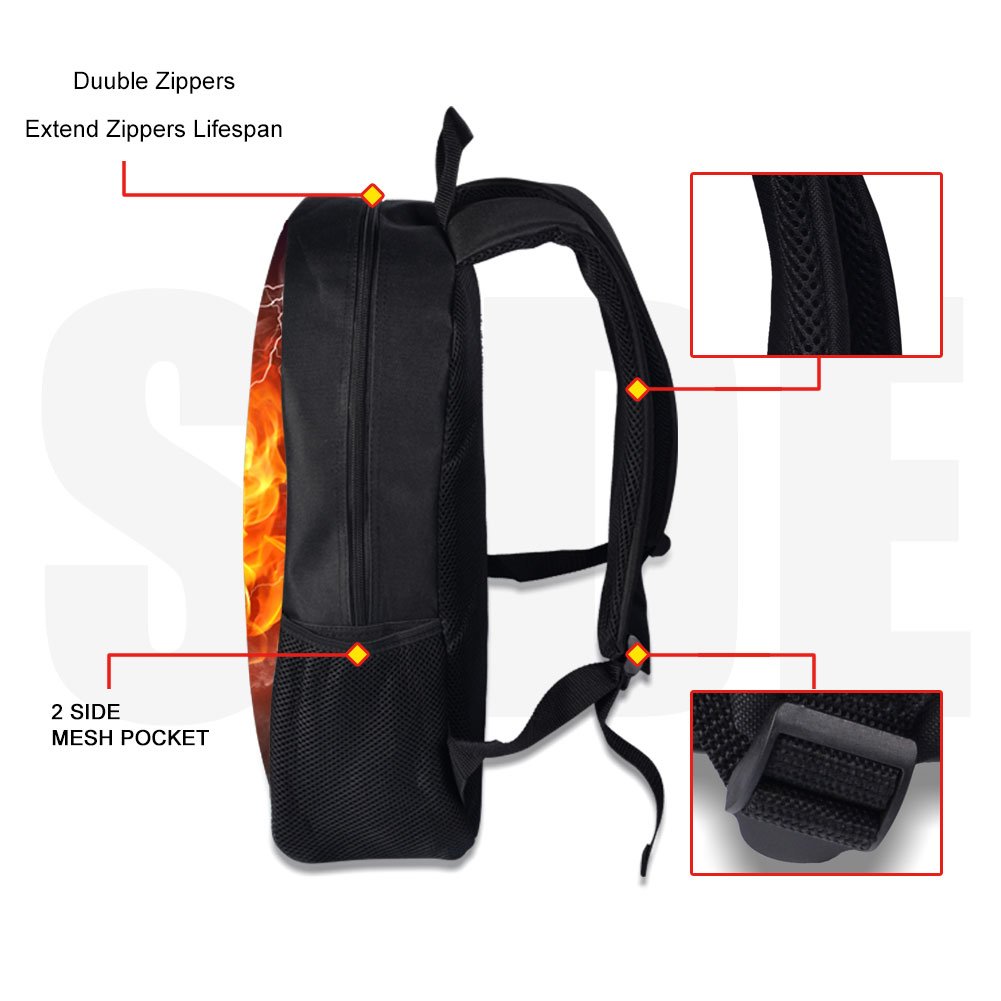 ANYFOCUS Football Backpack School Bag , for Age 6-15 Years Old Boys Combustion Sport Soccer
